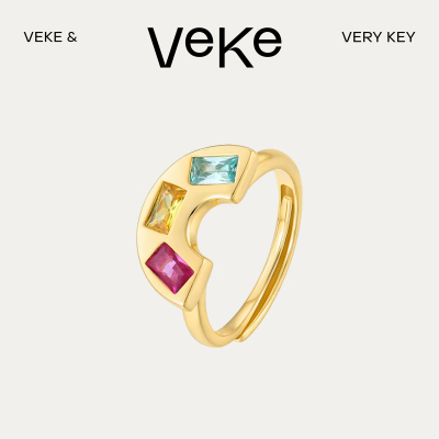 VEKE「质数」复古轻奢简约戒指时尚高级感指环女SR17818A