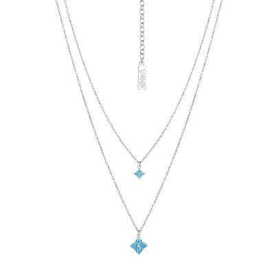 VEKE「晚风漪」项链女轻奢小众设计叠戴银链新年款生日礼物送女友