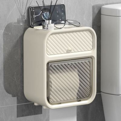 公共卫生间纸巾盒专用挂纸防水纸收纳厕纸盒家用架壁擦手纸洗手间