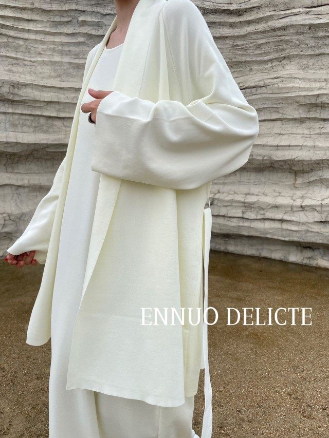 ENNUO恩诺春季新款韩版针织中款轮廓形慵懒风宽松开衫毛衣外套女_虎窝淘