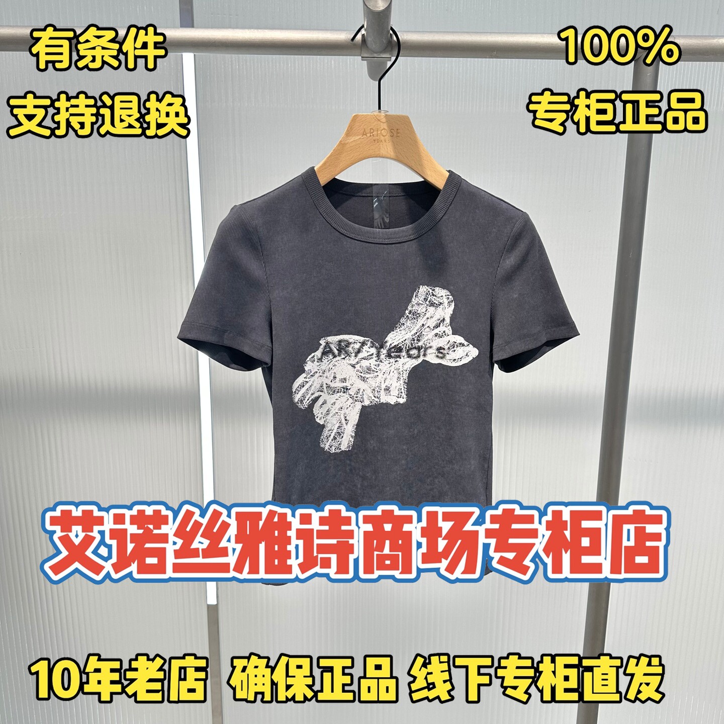 可退换/艾诺丝雅诗正品2026夏装国内代购新款圆领T恤BR612158-489
