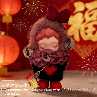 泡泡玛特skullpanda绽染娃衣sp二三代搪胶衣服光织园新年着替配件