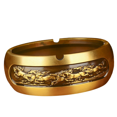 全铜生肖马烟灰缸摆件