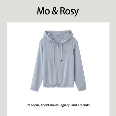 MO&ROSY【迷失京东】 个性百搭连帽针织上衣MR417D098