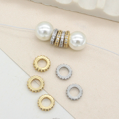 14k厚金锆石车轮圆环隔片隔珠