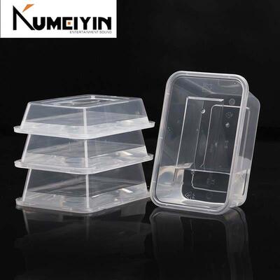 Take-away rectangle disposable lunch box with thick plastic