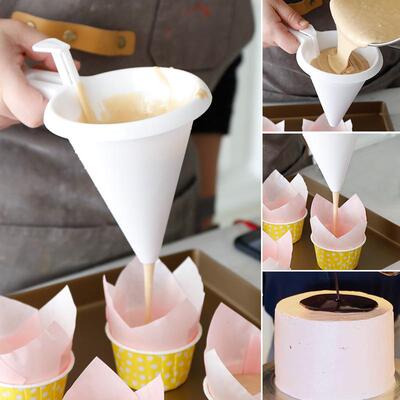Handheld Batter Dispenser, Measuring Funnel, Cream Frosting