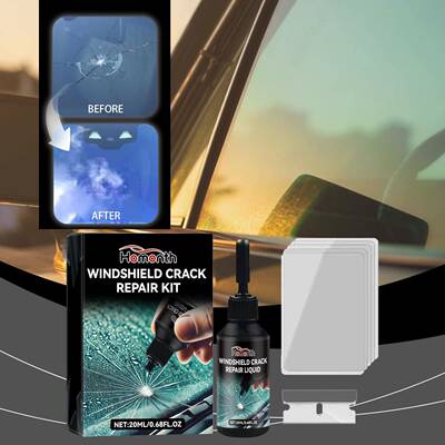 HOMONTH Car Glass Care Kit - Windshield Crack and Scratch Re