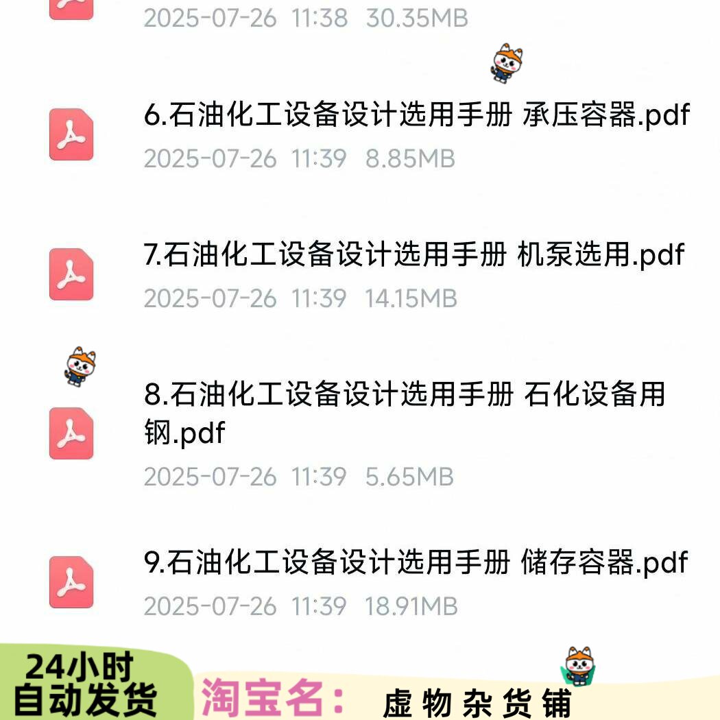 石油化工设备设计选用手册全套电子版,包含换热器、塔器等5