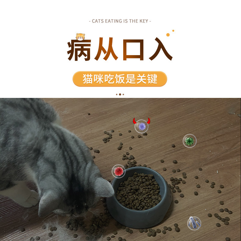 猫碗狗碗猫食盆陶瓷猫粮碗宠物喝水碗狗狗专用慢食碗猫饭碗猫饭盆