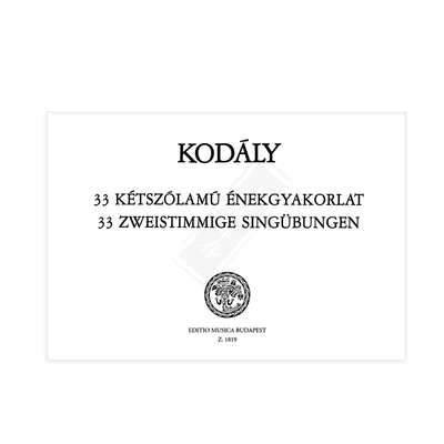柯达伊33首二声部练习视唱练耳