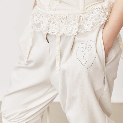 SCULPTOR25年夏新款拼接休闲裤女高腰显瘦运动裤纯色束口五分裤