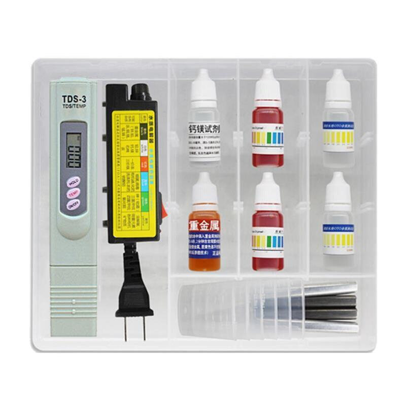 新品兰水精tds水质测试笔电解器检测工具箱家用pRh余氯试剂 纯水