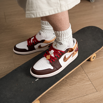 耐克正品男鞋板鞋JordanAJ1马年CNY新年款红色运动鞋休闲鞋IQ5321