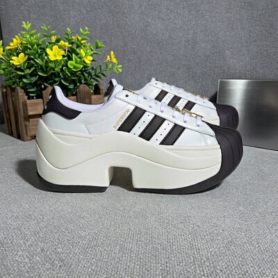 阿迪达斯三叶草男女鞋子2026春季新年款厚底增高百搭老爹鞋JR9895