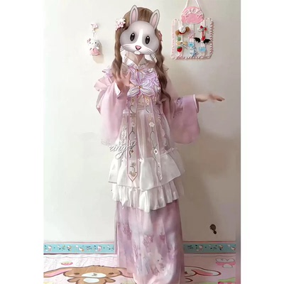 紫色葡萄汉洋折衷夏款洛丽塔裙