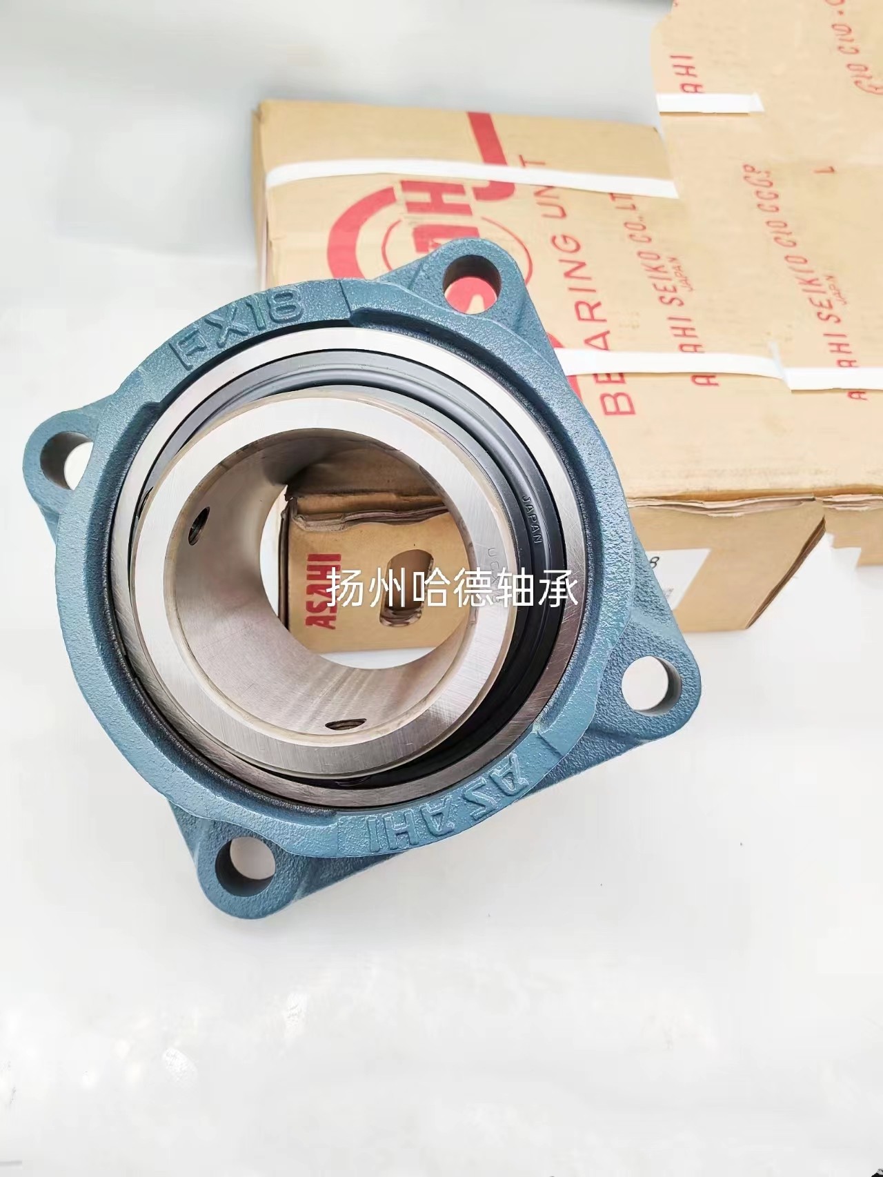 原装日本旭精工ASAHI外球面连座圆形座轴承 UCFX13 FX13 UCX13_虎窝淘