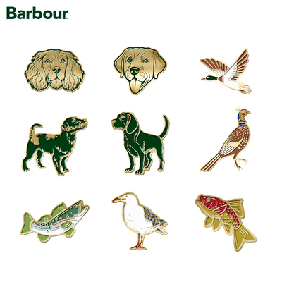 Barbour Animal系列别针徽章