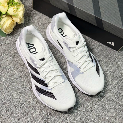 Adidas Adizero RC 4 白黑 男子低帮耐磨训练跑步鞋 GX8152