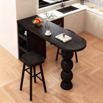 侘寂柜横风葫芦腿实木吧台桌家用简网红客厅隔约断23922厅中古带