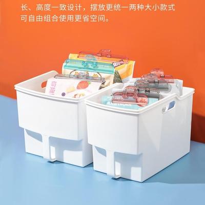 新款直销带把手收纳盒高柜吊柜高处厨房整理储物盒橱柜顶柜深柜杂
