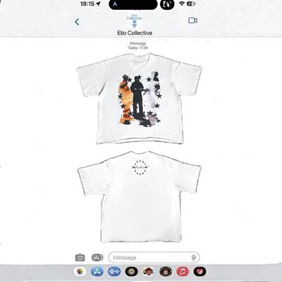 YBSSTREETMARKET 26ss人像烫画手工破坏短宽T恤
