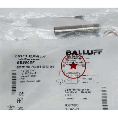 全新巴鲁夫接近开关BES00EF BES M12ME-PSC40B-S04G-003质保二年