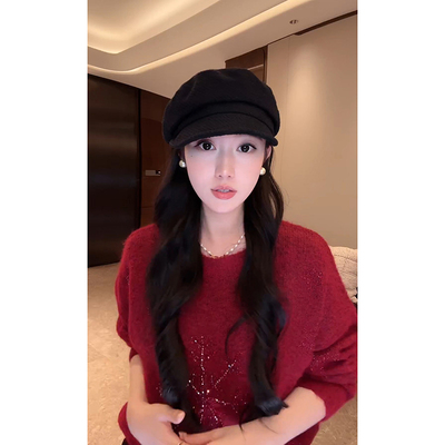 大李plus“钻石雪花毛衣”轻奢羊毛混纺亮闪针织-D5CH5480