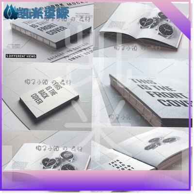 素材线装书籍智能模型内页psd贴图vi展示书本样机精装封面v13562