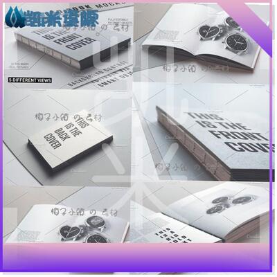 素材线装书籍智能模型内页psd贴图vi展示书本样机精装封面v13562