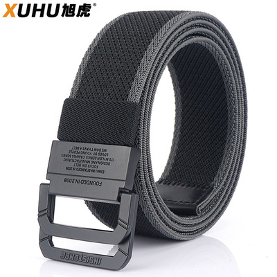 男士双环扣帆布皮带