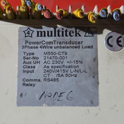 M550-CT9 电力变送器 multitek AC230V RS485 三相四线议价维修