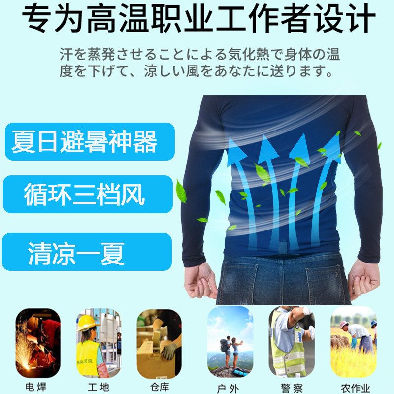 千品居便携式夏季赛玛挂迷你腰风扇腰间新款移动户外工作充电空调