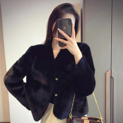 小香风外套女2025秋冬新款减龄流行毛毛短外套D4115