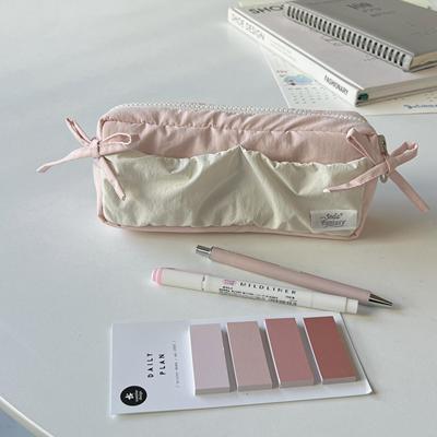 SodaFantasy 原创正品云朵吐司蝴蝶结笔袋大容量防泼水面料文具袋