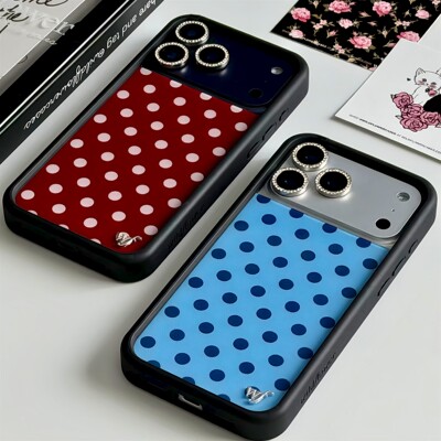 WildFlow红蓝波点iPhone手机壳