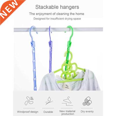 6pcs 5-hole Mgic Clothes Hnger Orgnizer Spce Sving