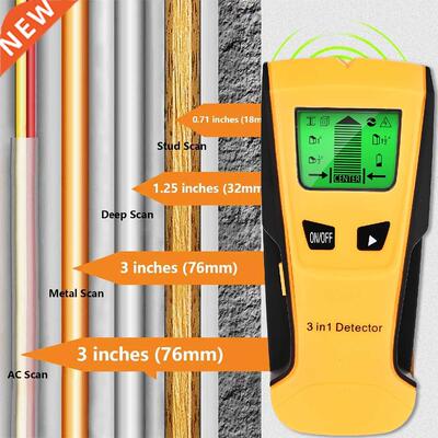 Vastar 3 In 1 Metal Detector Find Metal Wood Studs AC Voltag