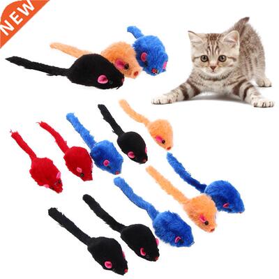 10pcs/lot Mini Colorful Cat Toys Plush False Mouse Toys for