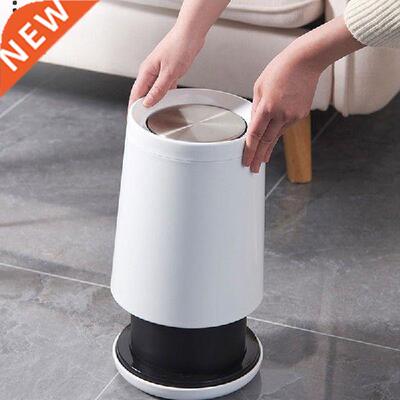 Bathroom Round Trash Bin Gold Sorting Office Cleaning