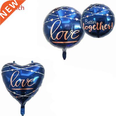 4pcs 22inch RoyalBlue Love Balloons Foil art Shape lium