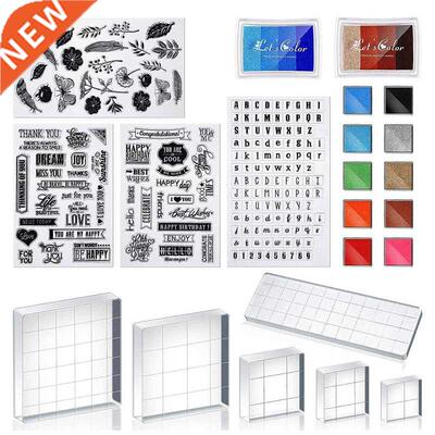 22 Pieces Of Acrylic Seal Building Block Tool Set For Scrapb