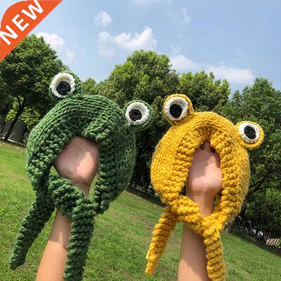 Winter Skullies Cute Women Frog Hat Crochet Knitted Hat Cost