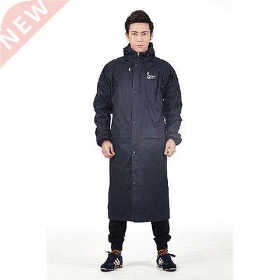 Outdoor men women long hooded raincoat thicker sfety