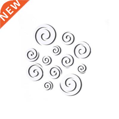 12pcs Fashion Circles Wall Stickers Mirror Style Removable D