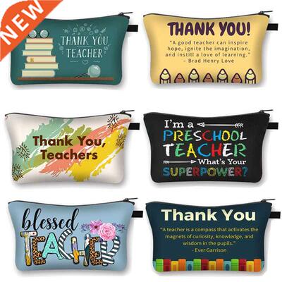 Thank You Teacher Superhero Cosmetic Case Women Makeup Bags