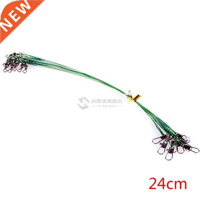 10pcs Fishing Line Wire Leaders Interlock Snap Fishing Lure