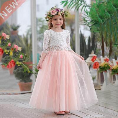 Spring Summer Set Clothing for Girls Half Sleeve Lace Top+Ch