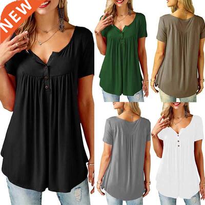 Casual 2021 Summer Women Loose T-Shirt Short Sleeve Tops Lad