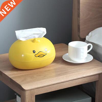 Cartoon Cute Little Yellow Duck Tissue Box Desktop Paper Hol